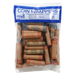 View Assorted Coin-Roll Wrappers, 36-ct.