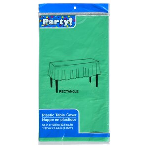 View Green Plastic Table Covers, 54x108