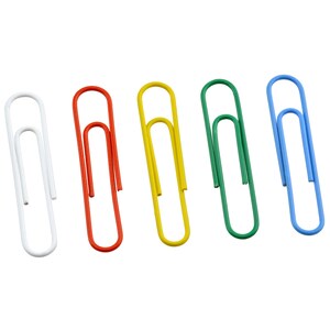 View Jot Multicolor Plastic-Coated Paper Clips,
