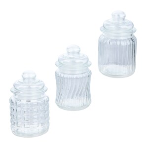 View Glass Candy Jars with Tight-Sealing