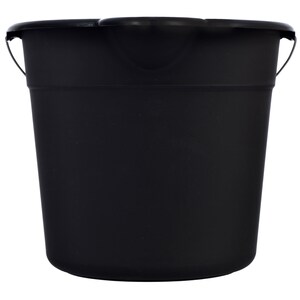 View Black Plastic Buckets with Handles,