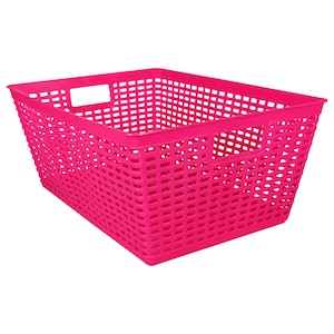 View Essentials Slotted Plastic Storage Baskets,