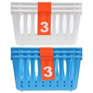 View Small Rectangular Slotted Plastic Baskets,