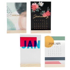 View Jot 2026 Desk Calendar Wood,