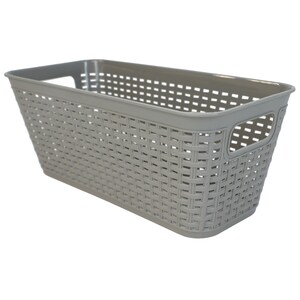 View Essentials Woven-Look Plastic Storage Baskets