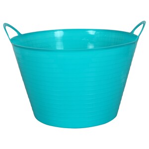 View Plastic Buckets with Handles, 13.62x12.37x9.37