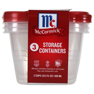View McCormick Food Storage Square Containers,