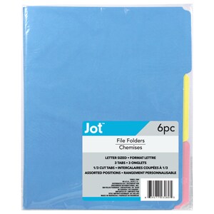 View Jot Colorful Tabbed Letter-Size File