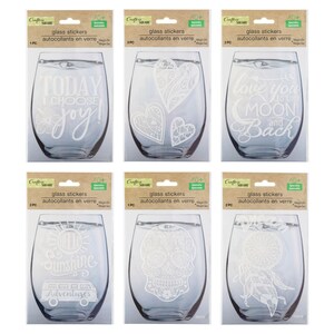 Crafter's Square Etched Glass Stickers | Dollar Tree