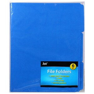 Bulk Jot Colorful Tabbed Letter-Size File Folders, 6-ct. Packs | Dollar ...