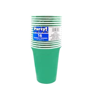 Plastic Party Cups - Green, 16 ct. | Dollar Tree