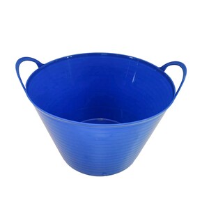 View Plastic Buckets with Handles, 13.62x12.37x9.37