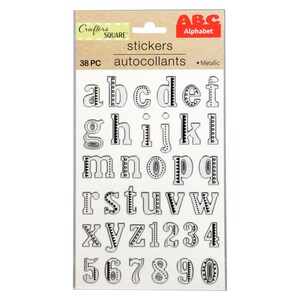 View Crafter's Square Puffy Foil Alphabet