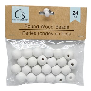 View Crafters Square Wood Beads, 24-ct.