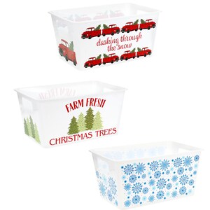 View Christmas House Rectangle Bucket with