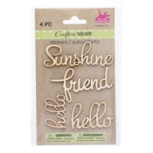 View Crafters Square Wooden Stickers