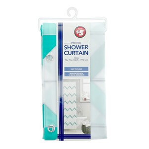View Printed PEVA Shower Curtain, Assorted