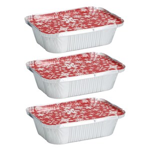 Christmas Leftovers Foil Pans with Holiday Prints | Dollar Tree