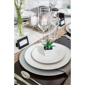 View Silver Plastic Charger Plates with