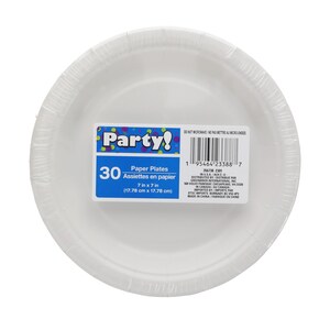 View Round White Paper Dessert Plates,