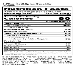 View Brim's Seasoned Pork Cracklin Dippers,