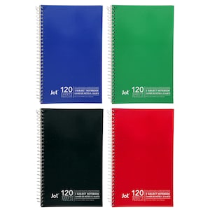 View Jot 3-Subject Mini-Spiral Notebooks, 120