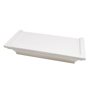 View White Plastic Floating Shelves, 8.66x3.94-in.