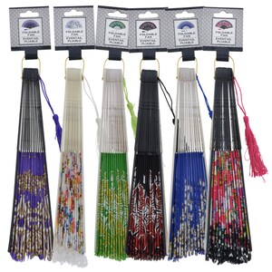 View Floral-Inspired Foldable Fans with Glitter