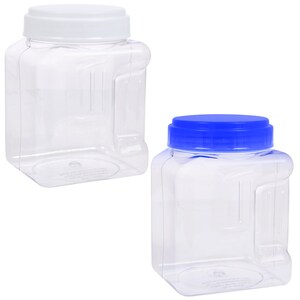 View Plastic Containers with Colored Screw-Top