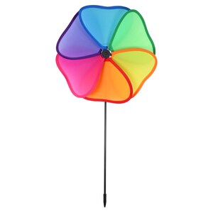 View Flower-Shaped Rainbow Pinwheels, 21x10 in.