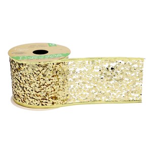 View Crafter's Square Christmas Glitter Ribbon,