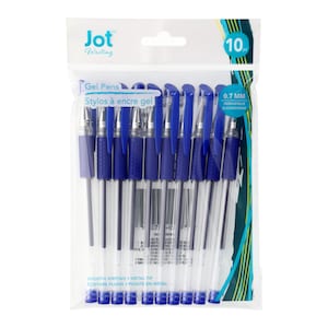View Jot Writing Blue Gel Pens,