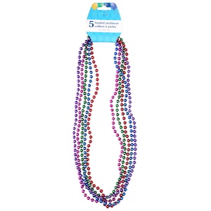 View Colorful Metallic Beaded Party Necklaces,