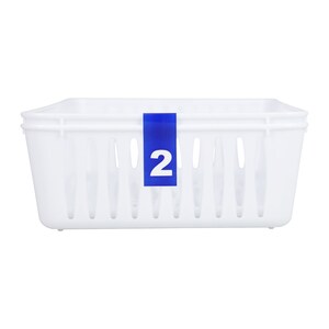 View Rectangular Slotted Plastic Baskets, 2-ct.