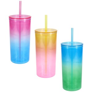 View Ombre Tumblers with Straws, 21