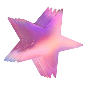 View Iridescent Star-Shaped Foil Cutouts, 5-ct.