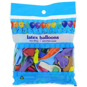 View Fun Shapes Latex Balloons, 3-oz.