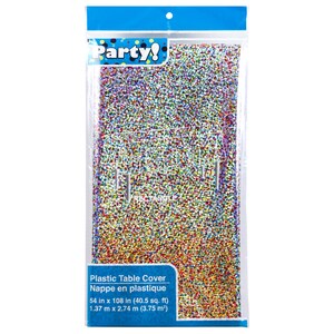 Metallic Confetti Tablecovers, 108x54 in. | Dollar Tree