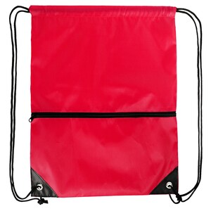 View Drawstring Backpack with Zipper, 12.59