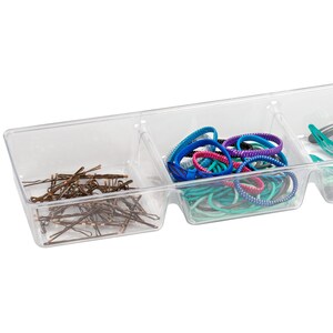 View Clear Plastic 3-Compartment Storage Trays