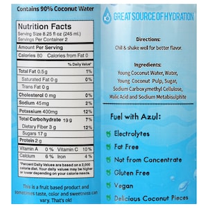 Bulk Mira Azul Coconut Water, 16.5 fl.oz. Cans | Dollar Tree