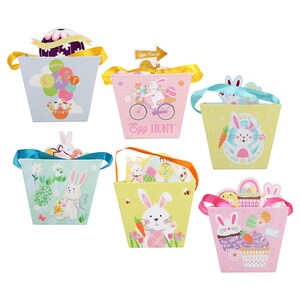 View Paper Glittery Easter Buckets, 4.75x4.75x5.875