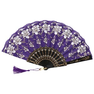 View Floral-Inspired Foldable Fans with Glitter