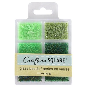 Bulk Crafters Square Glass Bead Sets, 32 g. | Dollar Tree
