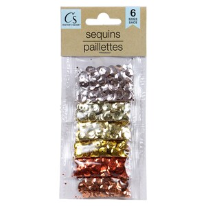 View Crafter's Square Metallic Sequins, 6-ct.