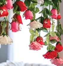 DIY Romantic Valentine's Day Rose Garland | Dollar Tree