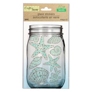 Crafter's Square Metallic Glass Jar Stickers | Dollar Tree
