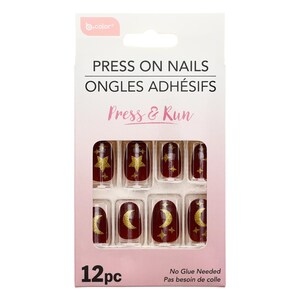 View B Color Press On Nails,