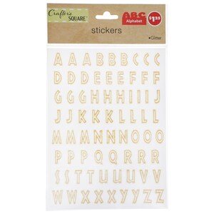 View Crafter's Square Vinyl Alphabet Glitter