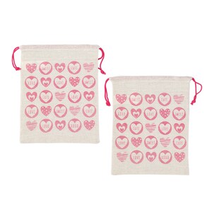 View Valentine's Love Cotton Treat Sacks,